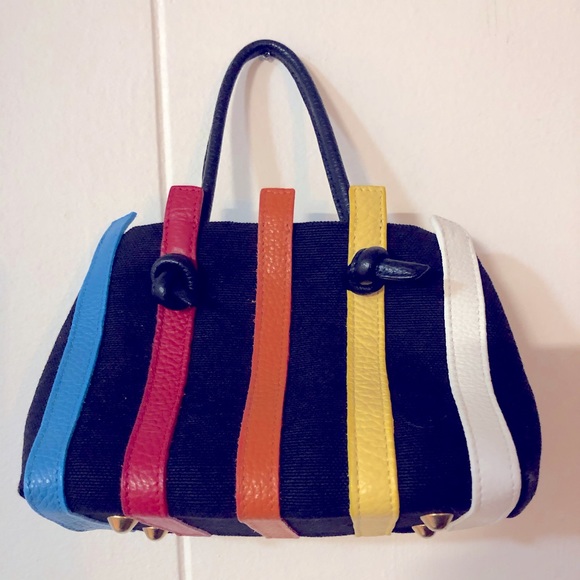 Bags | Stefano Bravo Colorful Striped Purse | Poshmark